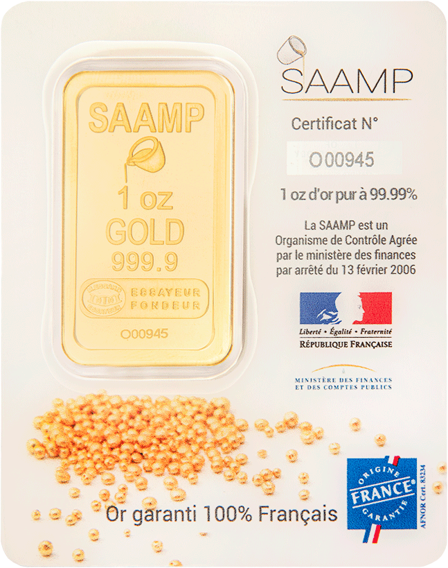 ZŁOTA SZTABKA SAAMP 1 oz